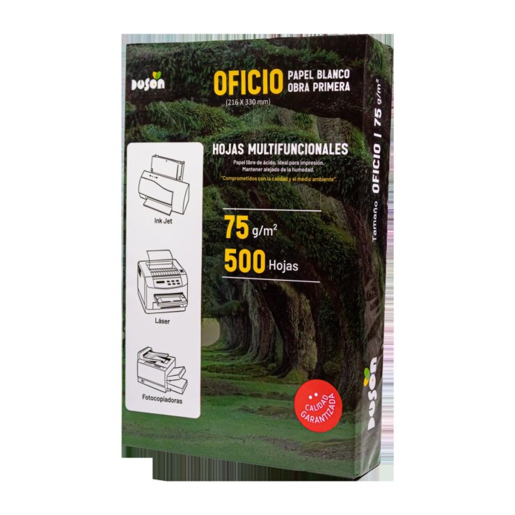 Resma 500 hojas Duson 75gr oficio - Duson